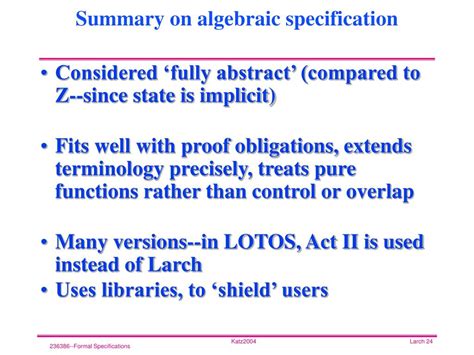 Ppt Algebraic Specification And Larch Powerpoint Presentation Free Download Id6252512
