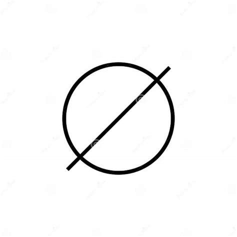 Empty Set Or Null Set Or Slashed Zero Icon Symbol In Mathematics Stock