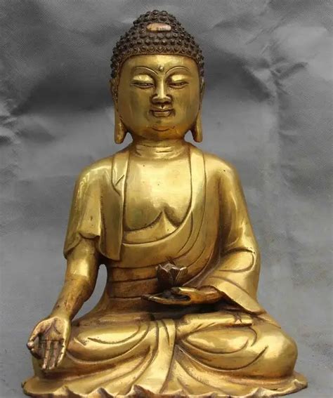 Tibet Buddhism Temple Copper Bronze Gild Sakyamuni Tathagata Rulai
