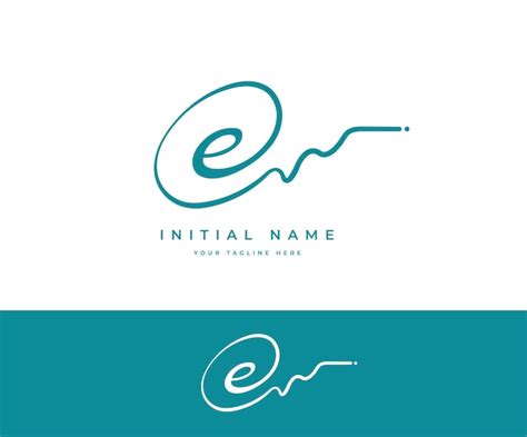 Premium Vector E Initial Handwritten Autograph Signature Logo