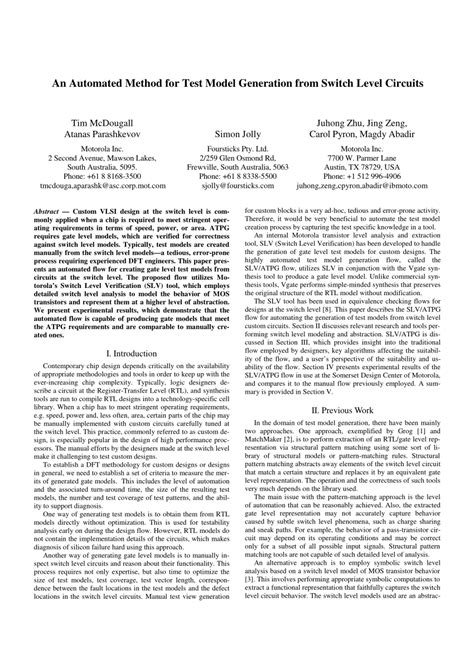 Pdf An Automated Method For Test Model Generation From Switch Level