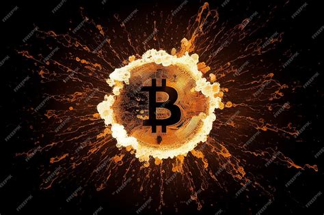 Premium Photo Bitcoin Explosive Is A Cryptocurrency Explodes Getting