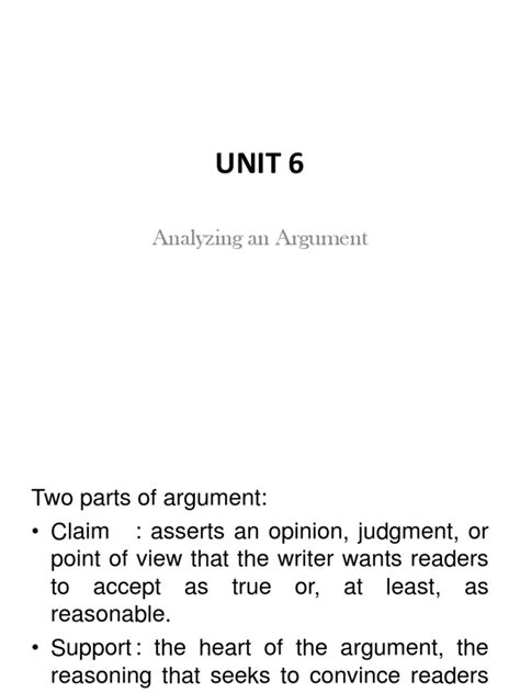 Unit 6 Analyzing An Argument Pdf Causality Automation