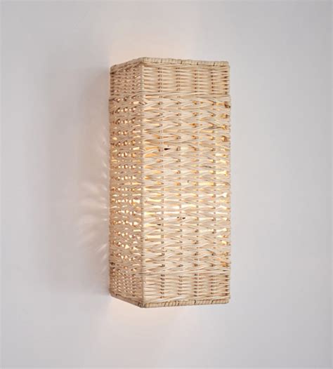 Dunlin Narrow Rattan Wall Sconce For Sale At 1stdibs