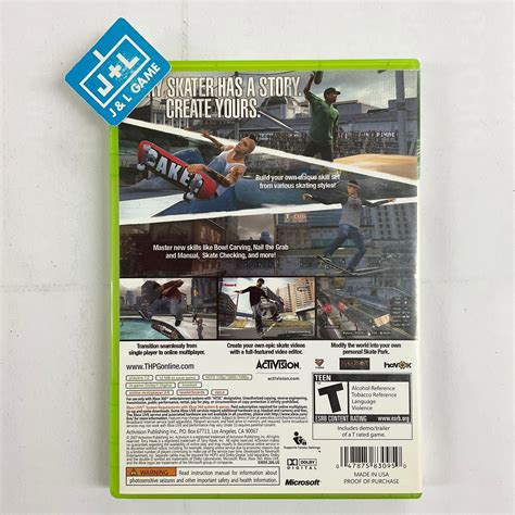 Tony Hawks Proving Ground Xbox 360 Pre Owned Jandl Video Games New