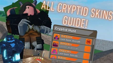 How To Get All Cryptid Skins In Arsenal Cryptid Hunt Roblox Youtube