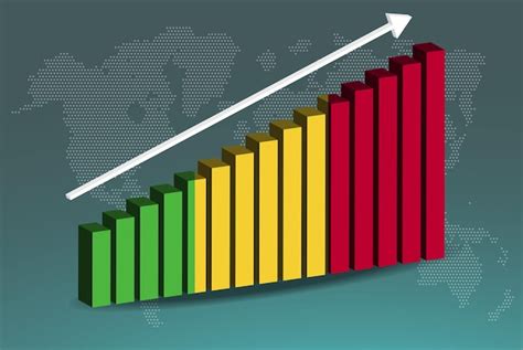 Premium Vector Mali 3d Bar Chart Graph Vector Upward Rising Arrow On