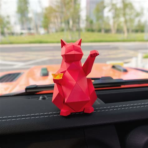 车载装饰招财猫青红皂白原创艺术摆件结婚礼物 虎窝淘