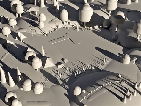 camping site low poly level design on behance