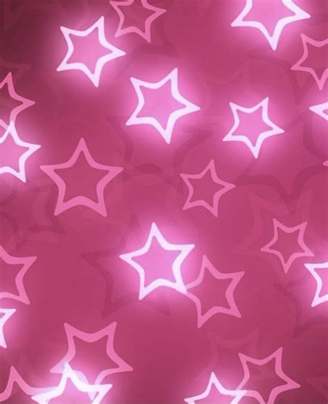 Pink Neon Stars Pretty Wallpapers Y2k Aesthetic Wallpaper Cute Pink
