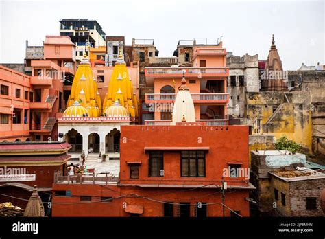 Hindu Temples Amongst Houses Varanasi Banaras Benaras Kashi Uttar