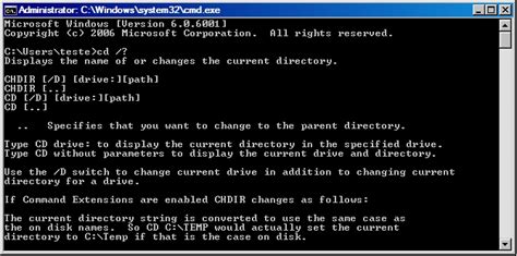 mundo da informática Comandos para navegar no prompt de comando