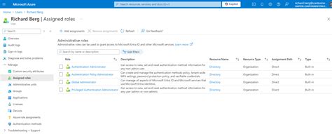 Office365 Azure Global Admin Doesnt Have Permission To Manage Authentication Methods Stack