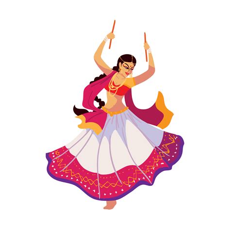 Indian Woman Dancing 11143443 Vector Art At Vecteezy