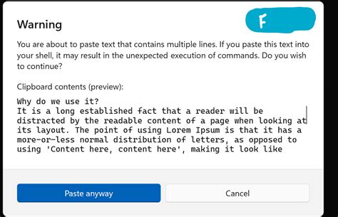 Multiline Paste Warning Should Be Editable · Issue 14189 · Microsoft