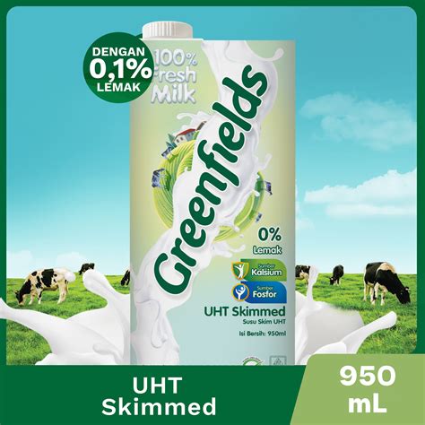 Greenfields Milk Uht Skim 950 Ml Lazada Indonesia
