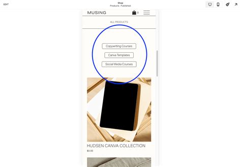 How To Customize Squarespace 71 Shop Categories Design With Css — The