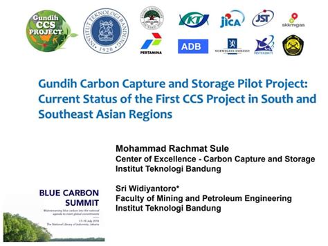 Gundih Carbon Capture And Storage Pilot Project Current Status Of The