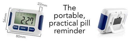 Tabtime Timer Electronic Pill Reminder With 8 Alarms Per Day