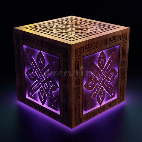 Photo Cube Or Box Consists Matrix Of Digitsfuturistic Modern