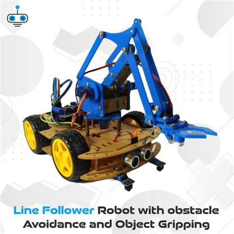 Jual Line Follower Robot With Obstacle Avoidance And Object Gripping
