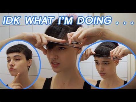 DIY Bangs Attempt Trying To Fix Botched Bangz YouTube Hair Cuts Bad Haircut Bangs