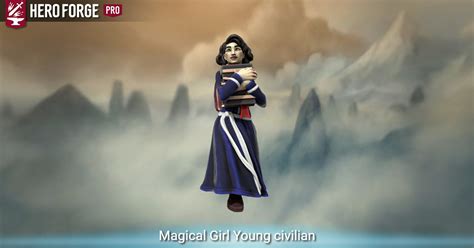 Magical Girl Young Civilian Made With Hero Forge