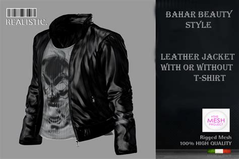 Second Life Marketplace Leather Jacket Biker Mesh