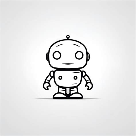 Minimalist Robot Illustration Free Download Ai Scribbles
