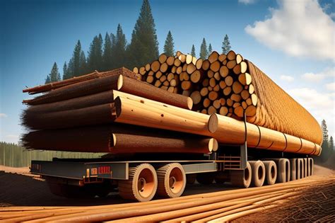Premium Ai Image Logging Timber Wood Industry