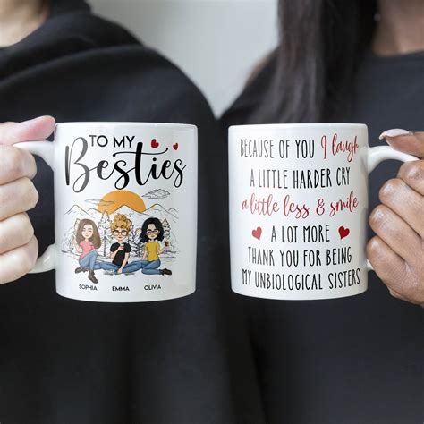 Thank For Being My Unbiological Sister Personalized Mug Macorner