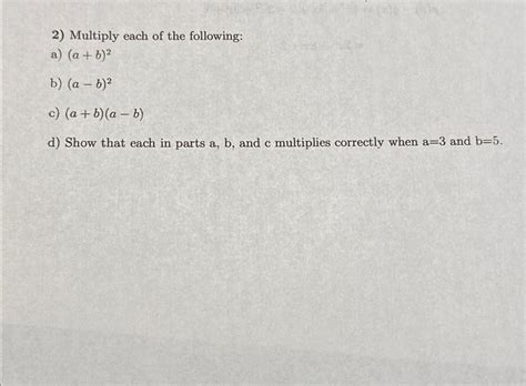 Solved Multiply Each Of The