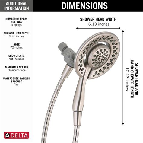 Delta Universal Showering Components Spotshield Brushed Nickel Round