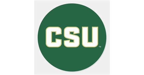 Csu Letter Mark Classic Round Sticker Zazzle