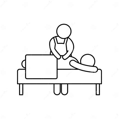Thin Line Stickman Massage Stock Vector Illustration Of Logo 261010012