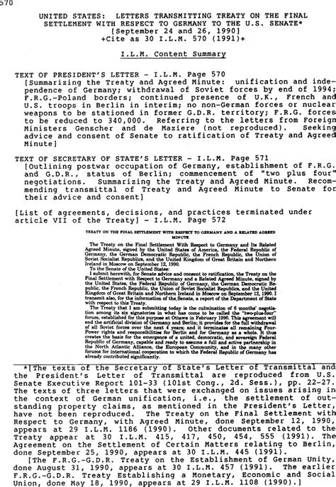 Treaty With Germany On The Final Respect To Settlement