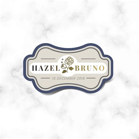 Bruiloft Uitnodiging Sticker Label Vector Gratis Vector