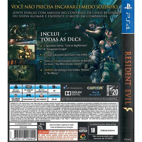 Resident Evil 5 Ps4 Seminovo Jogo Mídia Física Arena Games Loja