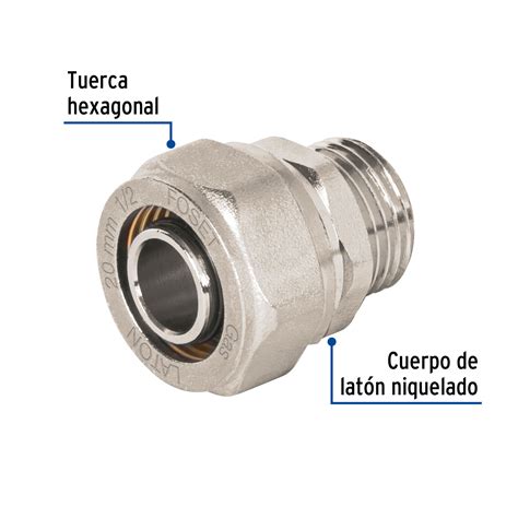 Conector Para Pealpe 12 Con Rosca Macho Foset Foset 45936