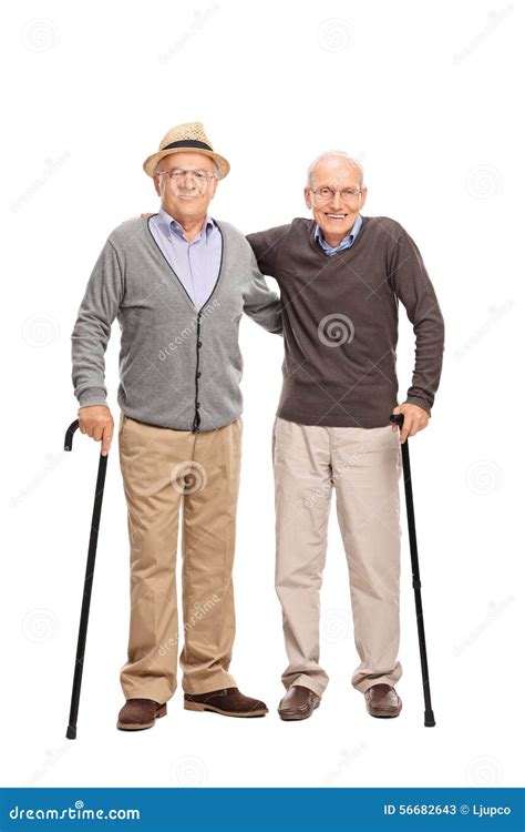 Dois Velhos Amigos Que Levantam Junto Imagem De Stock Imagem De