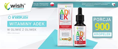 Witamina ADEK Forte 30ml Wish Cena Opinie Sklep Dobre Suplementy