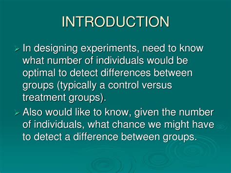 Ppt Designing Experiments Sample Size And Statistical Power Powerpoint Presentation Id1577792