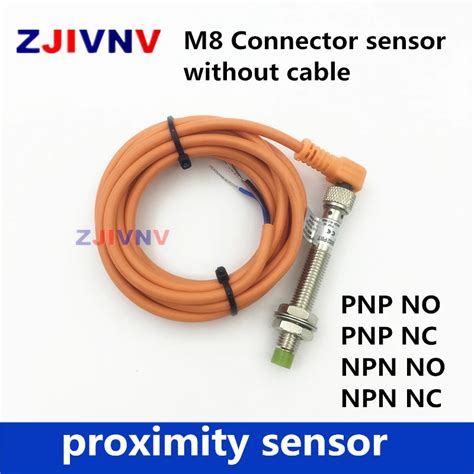 PCS M Connector Type Proximity Switch Normally Open Inductive Sensor PNP NO DC Wires Without