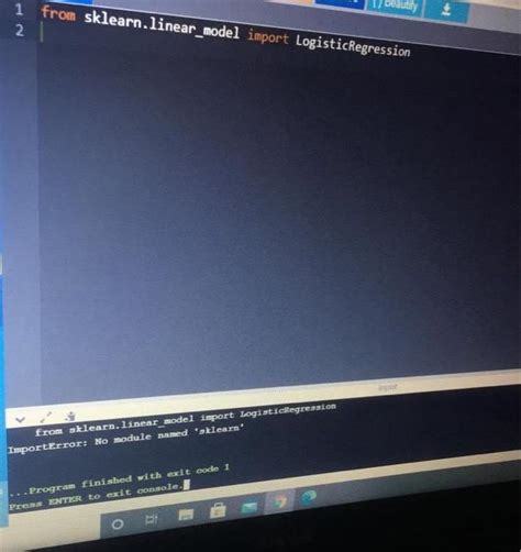 Solved 1 2 From Sklearn Linear Model Import