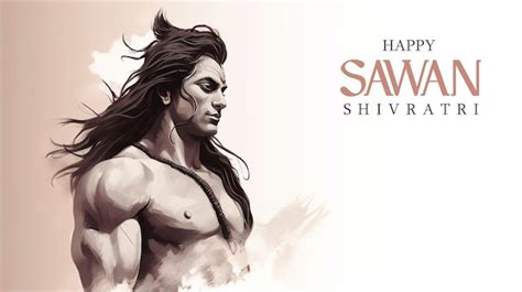 Premium Psd Lord Shiva For Indian Festival Shubh Sawan Shivratri