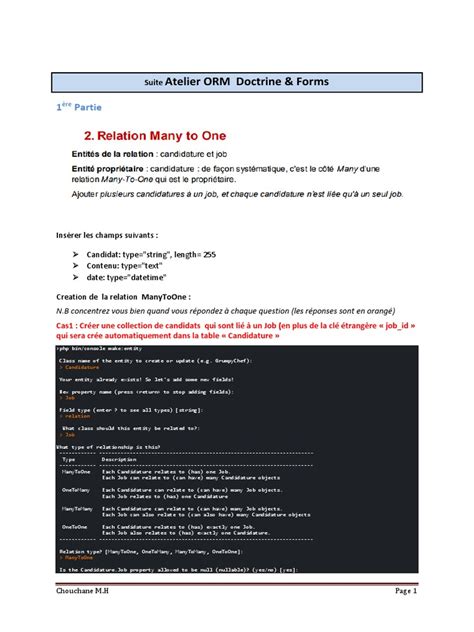 Suite Atelier Orm Doctrine Form Pdf