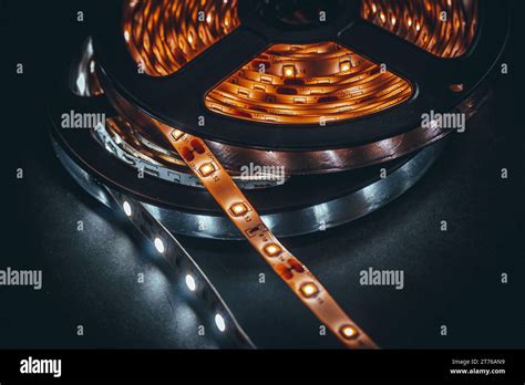 Strip Led Light With Cold White And Warm White Smd Leds Stock Photo Alamy