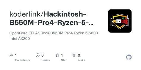 GitHub Koderlink Hackintosh B M Pro Ryzen OpenCore EFI ASRock B M Pro Ryzen