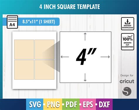 4 Inch Square Template Square Label Template 4 Square Template