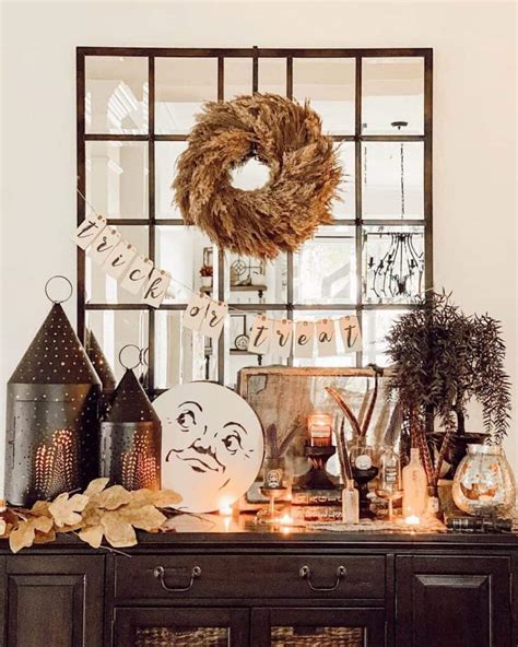 Entryway Table With Spooky Halloween Decor Soul And Lane